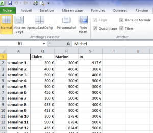 Excel - Comment figer une ligne ou une colonne